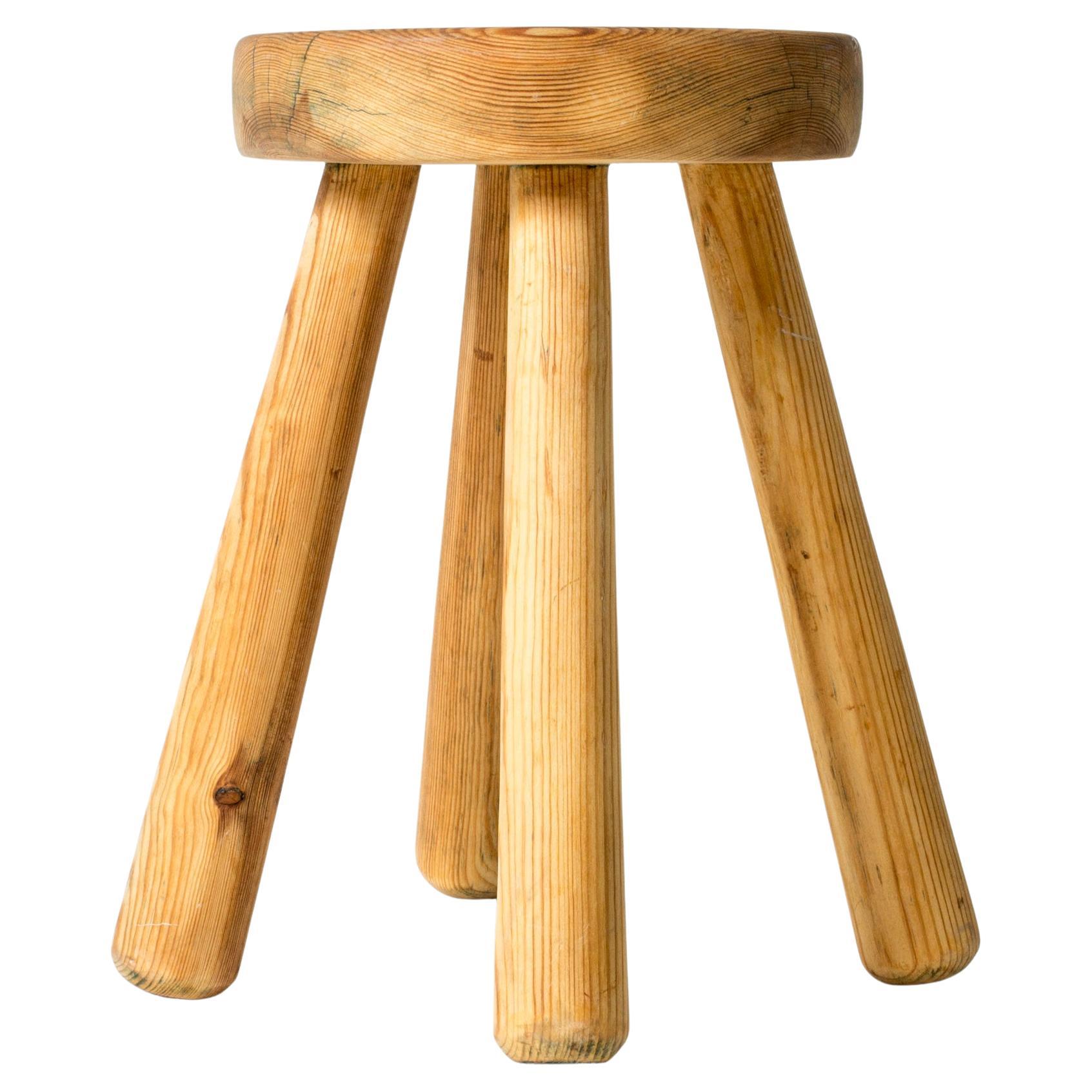 Pair of Swedish Sheepskin Stools, 1940s at 1stDibs