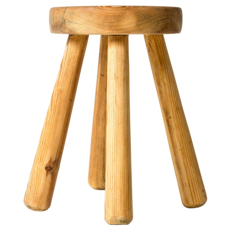 Midcentury Pine Stool by Ingvar Hildingsson, Sweden, 1960s For Sale at ...