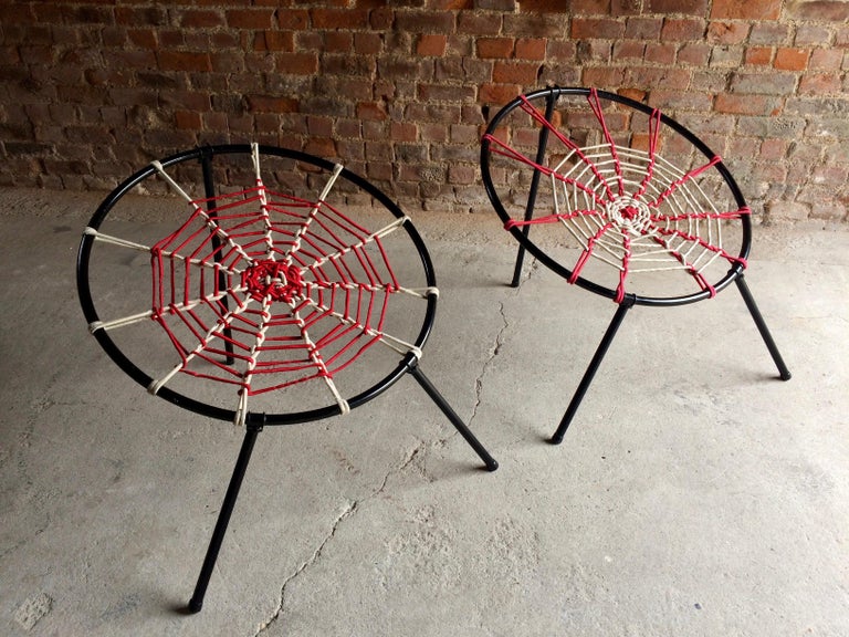 Midcentury Plan O Hoffer Spider Chairs Lounge Patio Chairs, French ...