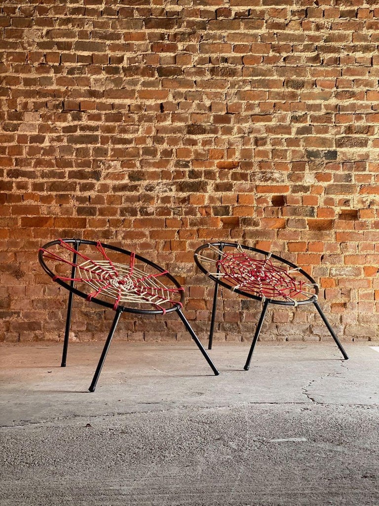 Midcentury Plan O Hoffer Spider Chairs Lounge Patio Chairs, French ...