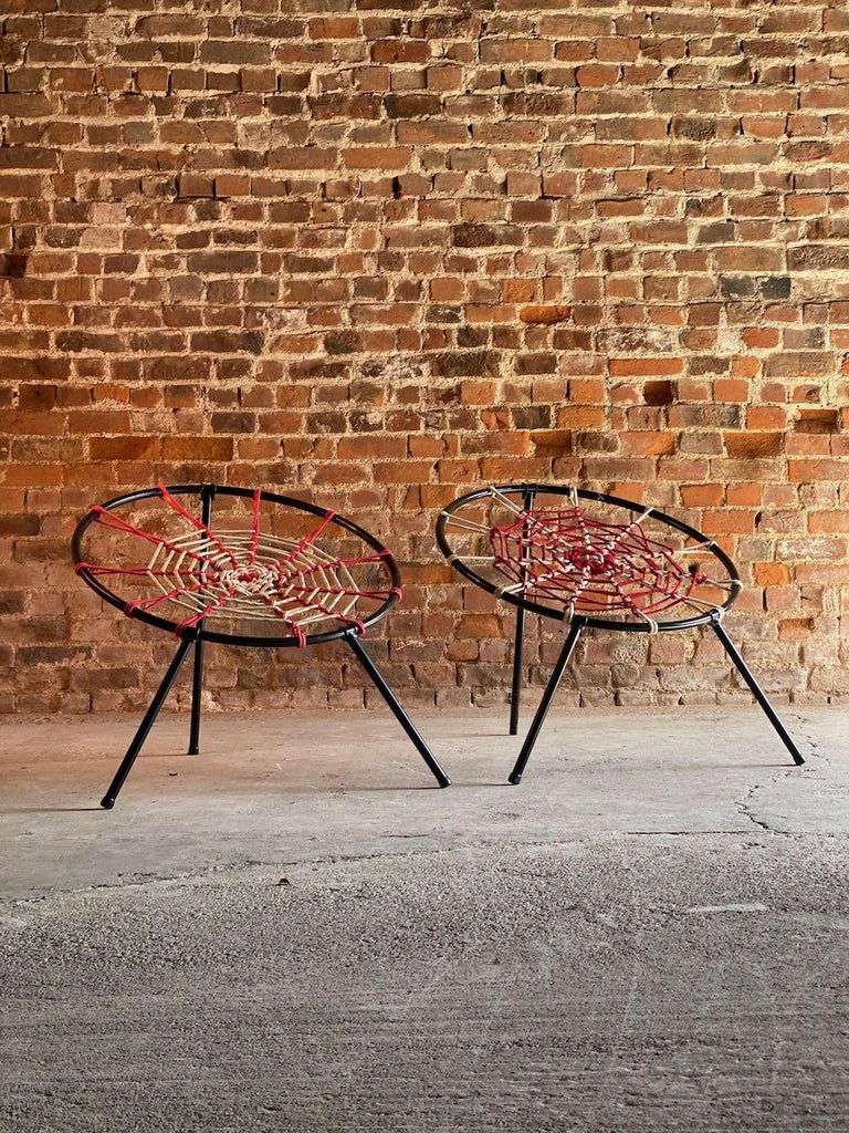 Midcentury Plan O Hoffer Spider Chairs Lounge Patio Chairs, French ...