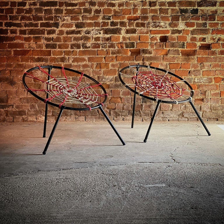 Midcentury Plan O Hoffer Spider Chairs Lounge Patio Chairs, French ...