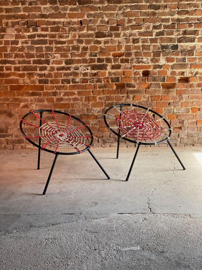 Midcentury Plan O Hoffer Spider Chairs Lounge Patio Chairs, French ...