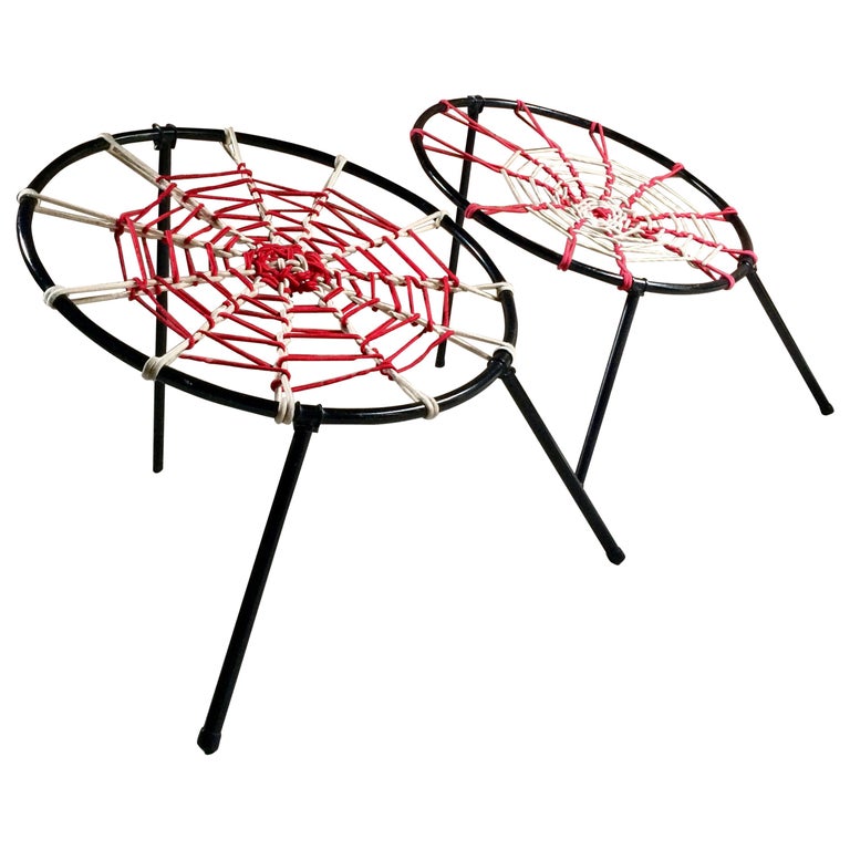 Midcentury Plan O Hoffer Spider Chairs Lounge Patio Chairs, French ...