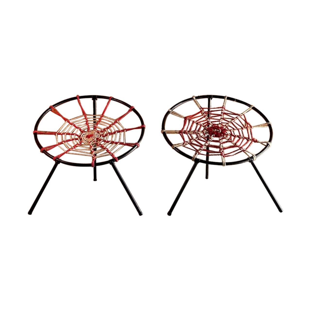 Midcentury Plan O Hoffer Spider Chairs Lounge Patio Chairs, French ...