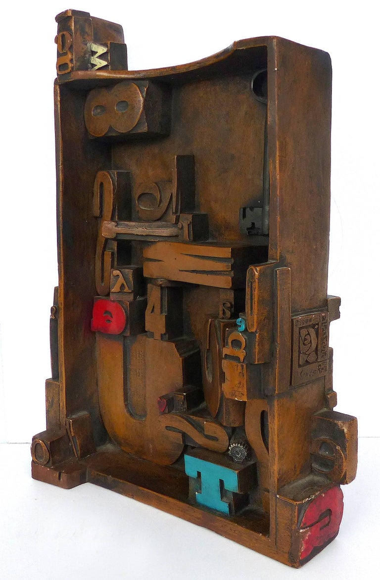 Midcentury Polychrome Resin Sculpture by Sheldon Rose Dated 1966 at 1stDibs