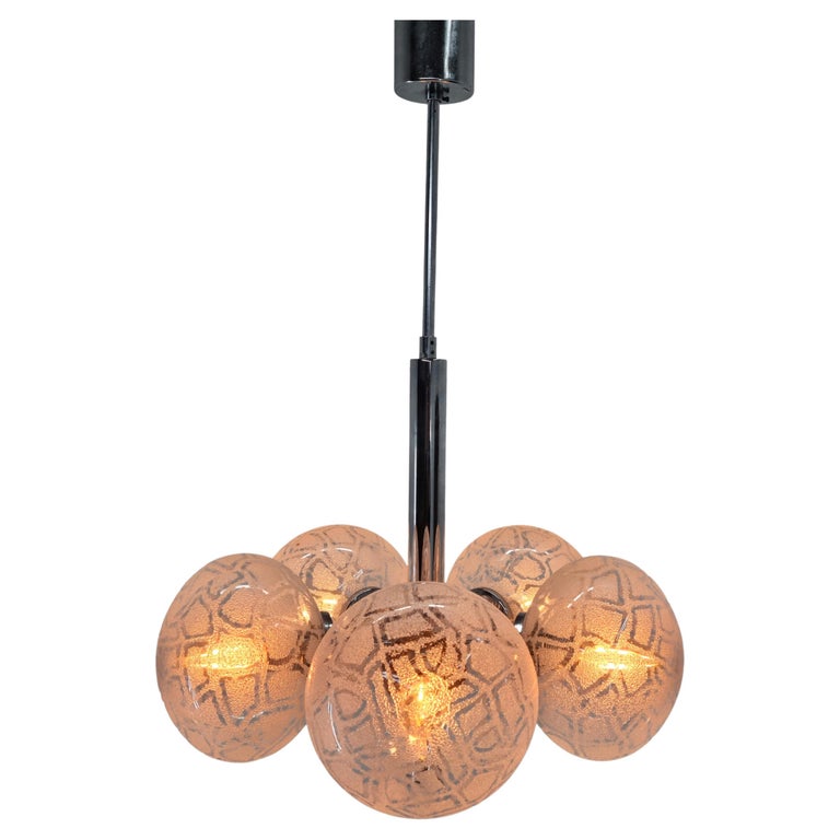 Midcentury Rare Chandelier Sputnik Hustadt Leuchten, Germany, 1970s For ...