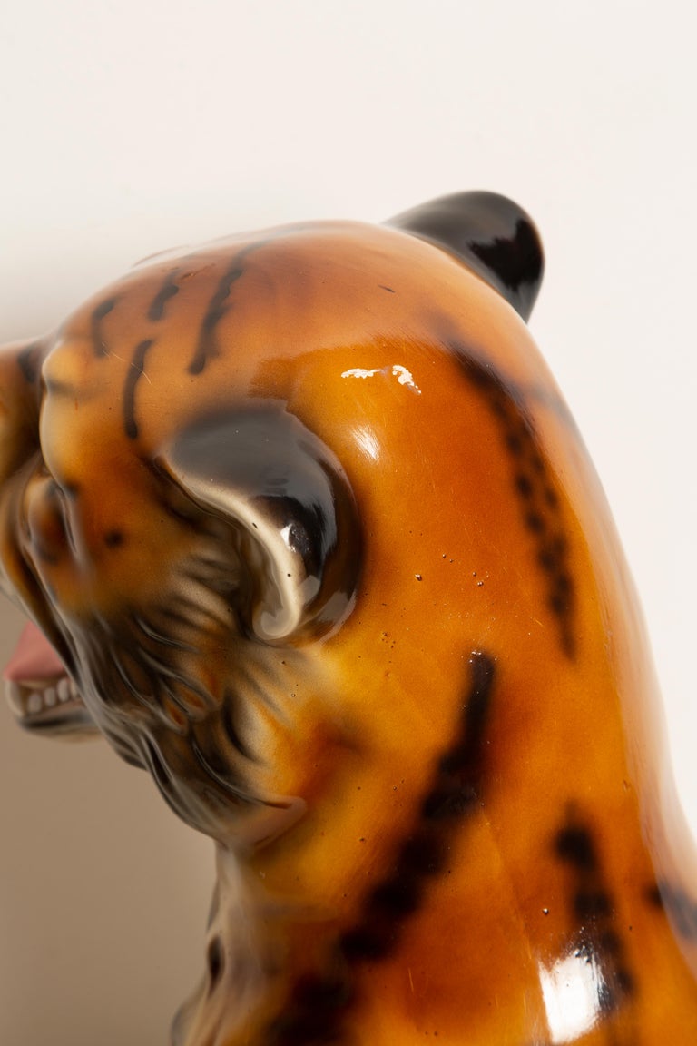 Midcentury Rare Medium Tiger Ceramic Sculpture, Italy, 1960s For Sale ...