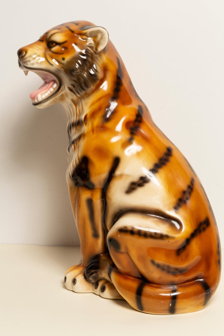 Midcentury Rare Medium Tiger Ceramic Sculpture, Italy, 1960s For Sale ...