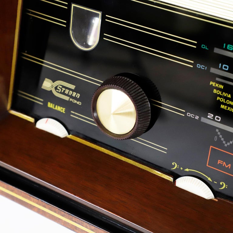 Midcentury Record Player Console by Phillips For Sale at 1stDibs