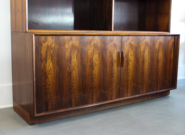 Midcentury Rosewood Arne Vodder Book Case with Tambour Doors by Sibast ...