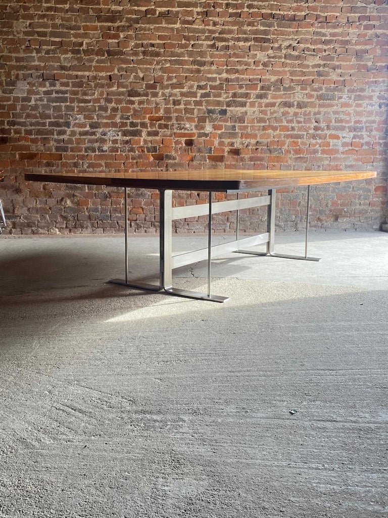 Midcentury Rosewood Conference Boardroom Dining Table, circa 1970 at ...