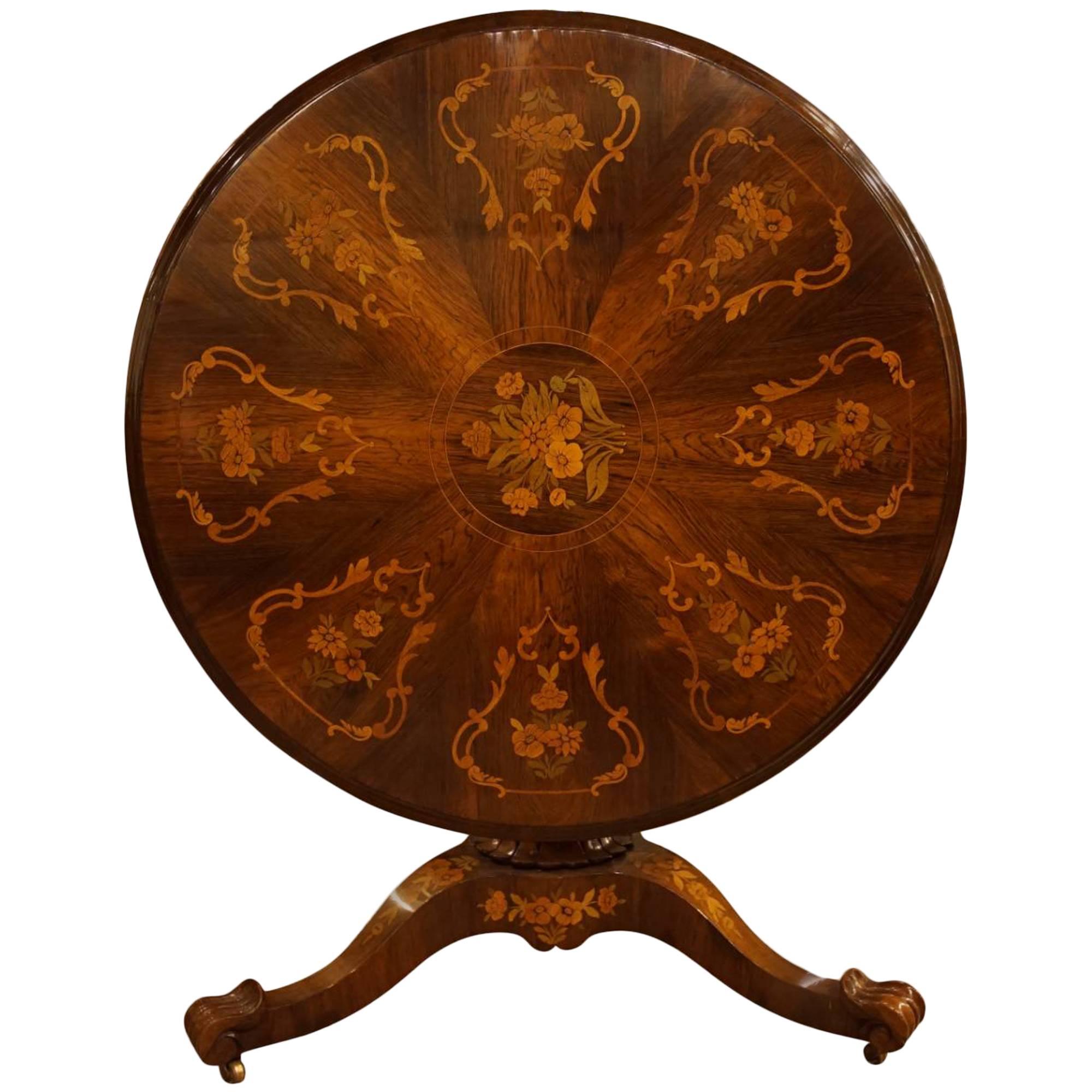 Midcentury Round Table For Sale at 1stDibs