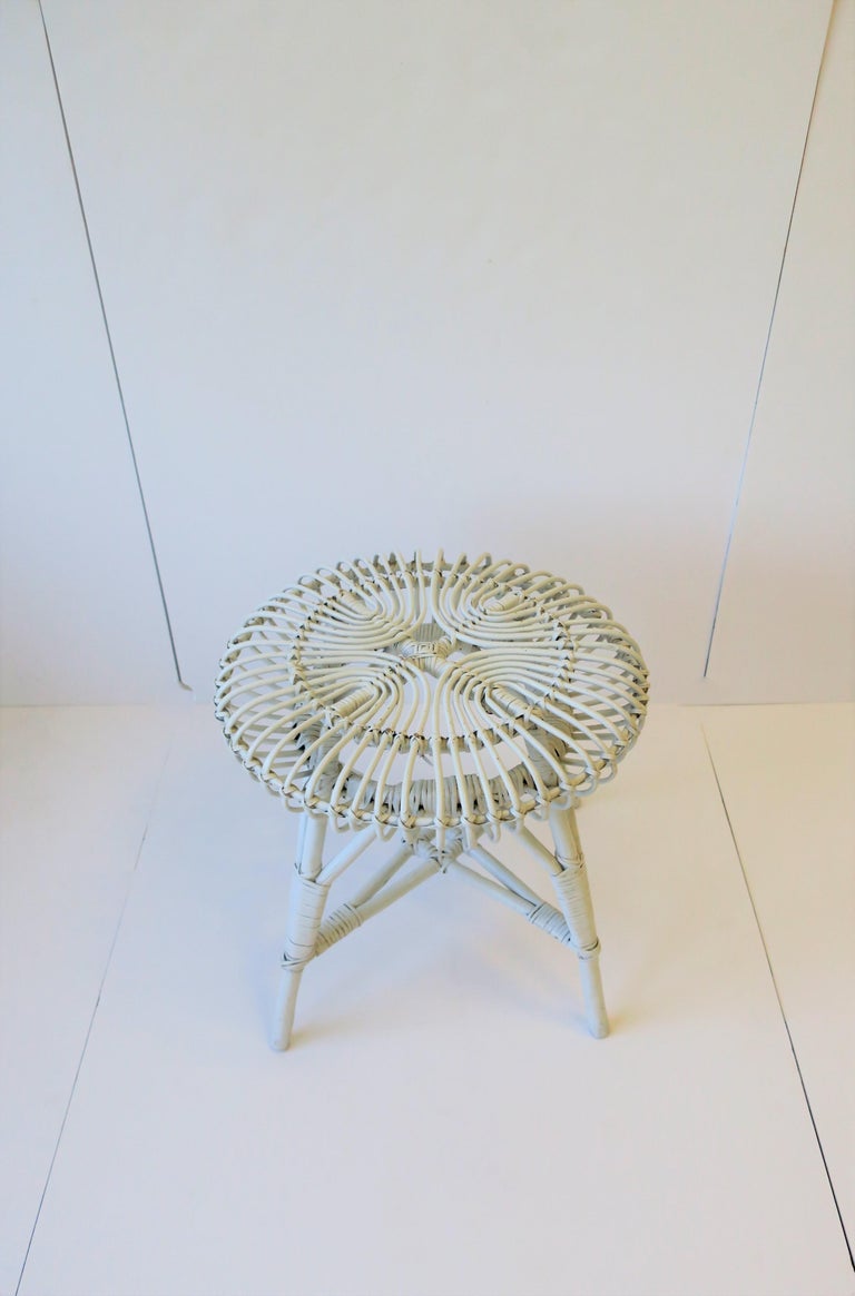 Wicker Rattan Stool in the Style of Franco Albini For Sale at 1stDibs ...