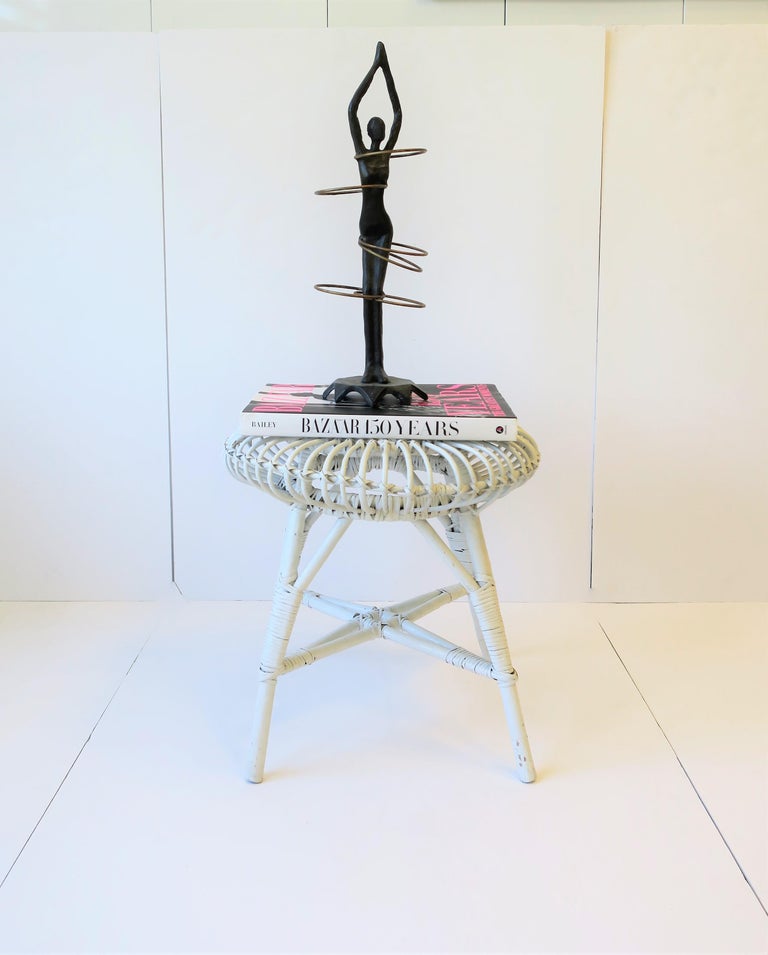 Wicker Rattan Stool in the Style of Franco Albini For Sale at 1stDibs ...