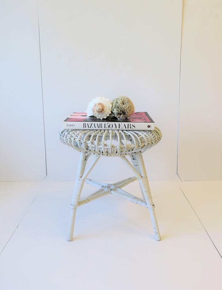 Wicker Rattan Stool in the Style of Franco Albini For Sale at 1stDibs ...