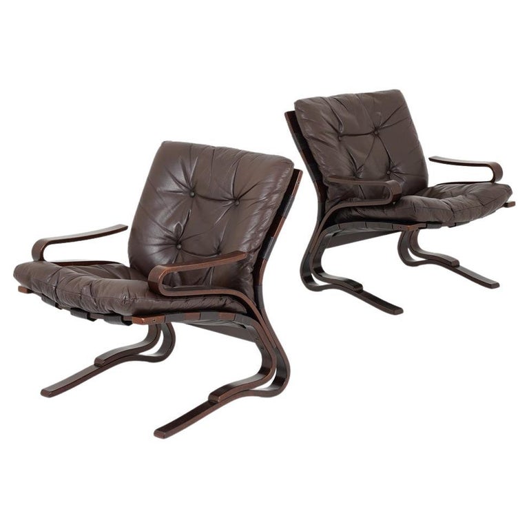Midcentury Scandinavian Lounge Chairs "Skyline" by Einar Hove For Sale ...