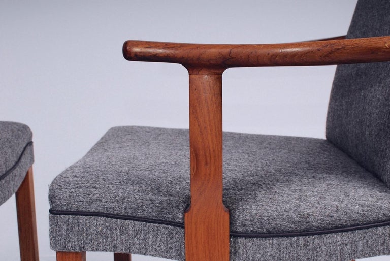 Midcentury Scandinavian Modern Alf Sture Armchairs Teak and Wool Norway ...