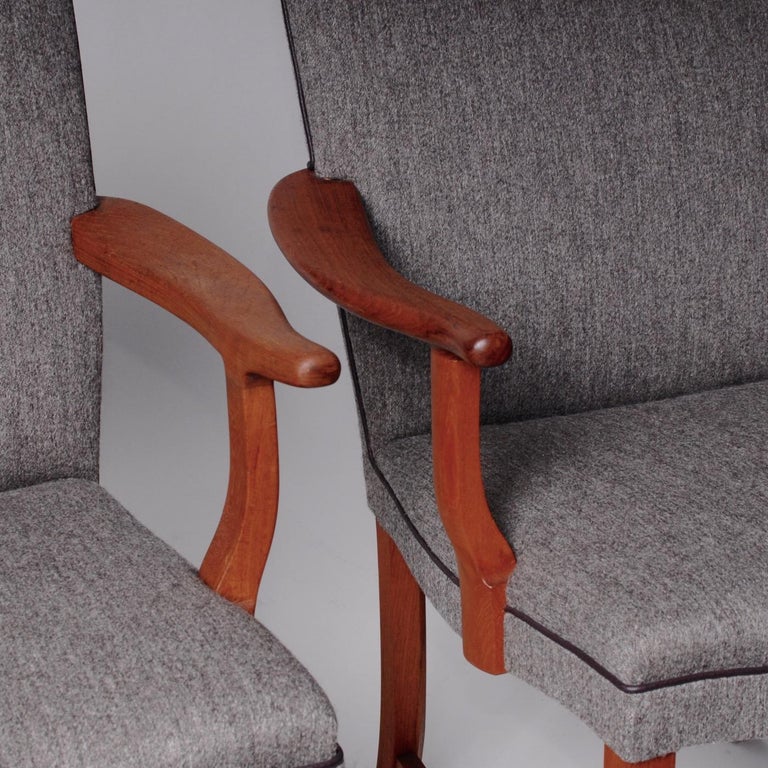 Midcentury Scandinavian Modern Alf Sture Armchairs Teak and Wool Norway ...