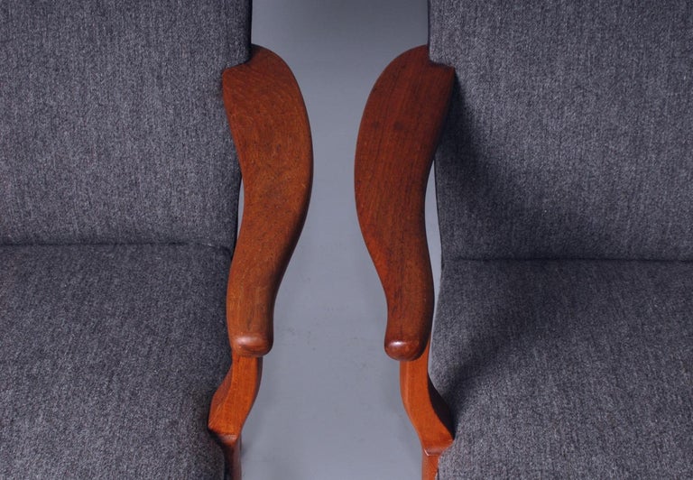 Midcentury Scandinavian Modern Alf Sture Armchairs Teak and Wool Norway ...