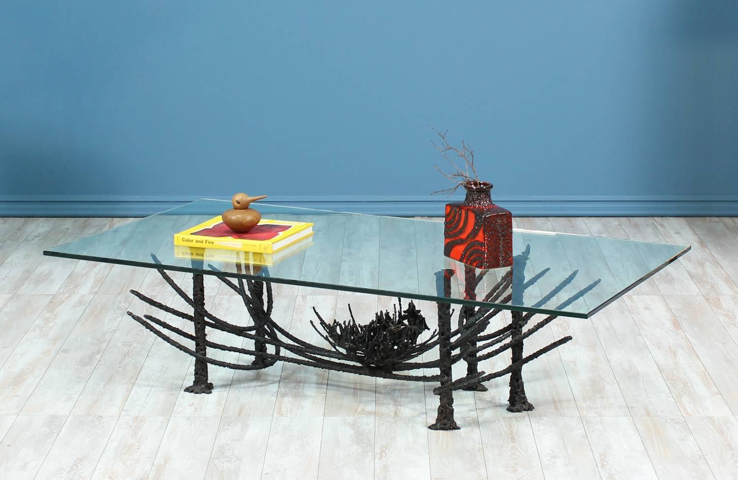 Mid Century Sculptural Brutalist Bronze Coffee Table by Daniel Gluck ...