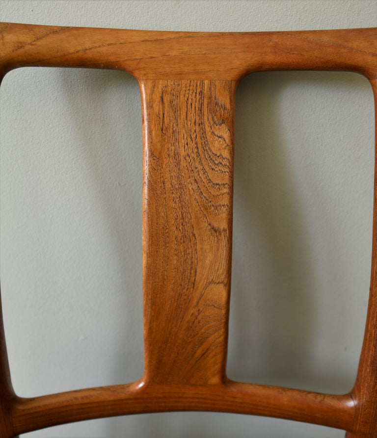 Midcentury Set of 4 Solid Teak Dining Chairs by D-Scan at 1stDibs | d ...