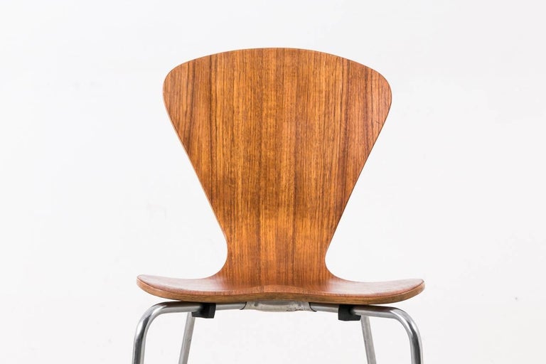Midcentury Set of Four Hourglass Veneer Danish Chairs at 1stDibs ...