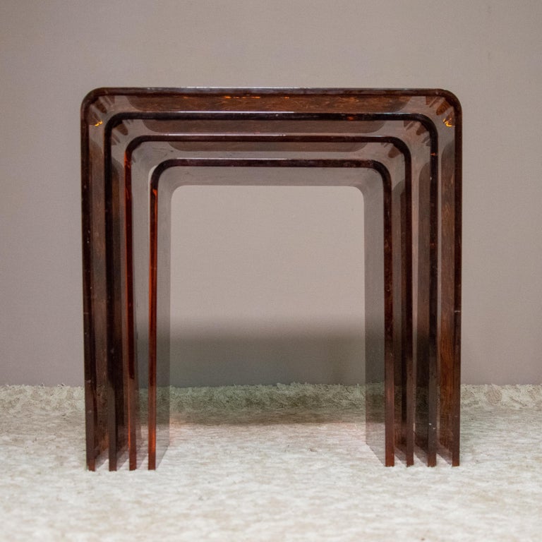 Modern Set of Four Italian Nesting Tables For Sale at 1stDibs