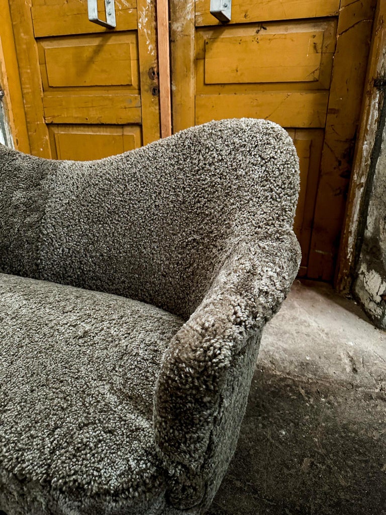 Midcentury Modern Sheepskin/Shearling Sofa Model 'Samspel" Carl ...