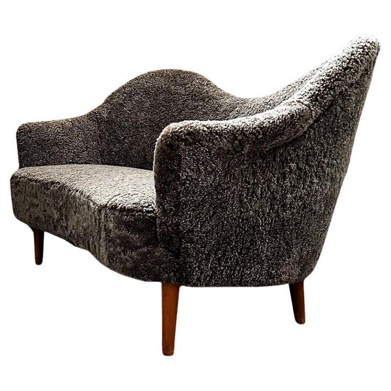 Midcentury Modern Sheepskin/Shearling Sofa Model 'Samspel" Carl ...