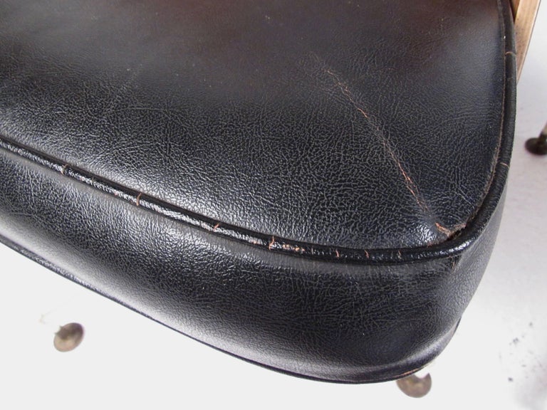 Midcentury Shell Back Swivel Desk Chair For Sale at 1stDibs