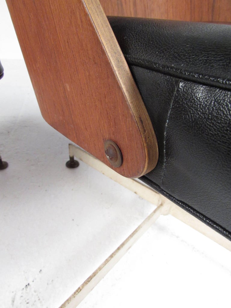 Midcentury Shell Back Swivel Desk Chair For Sale at 1stDibs