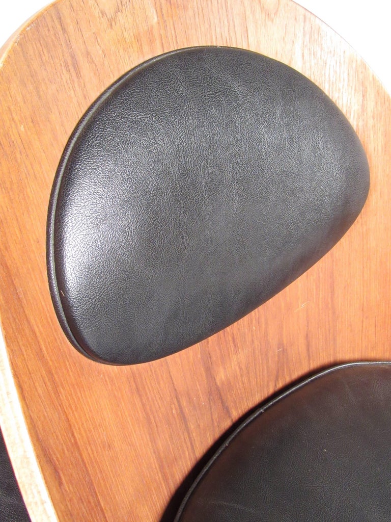 Midcentury Shell Back Swivel Desk Chair For Sale at 1stDibs