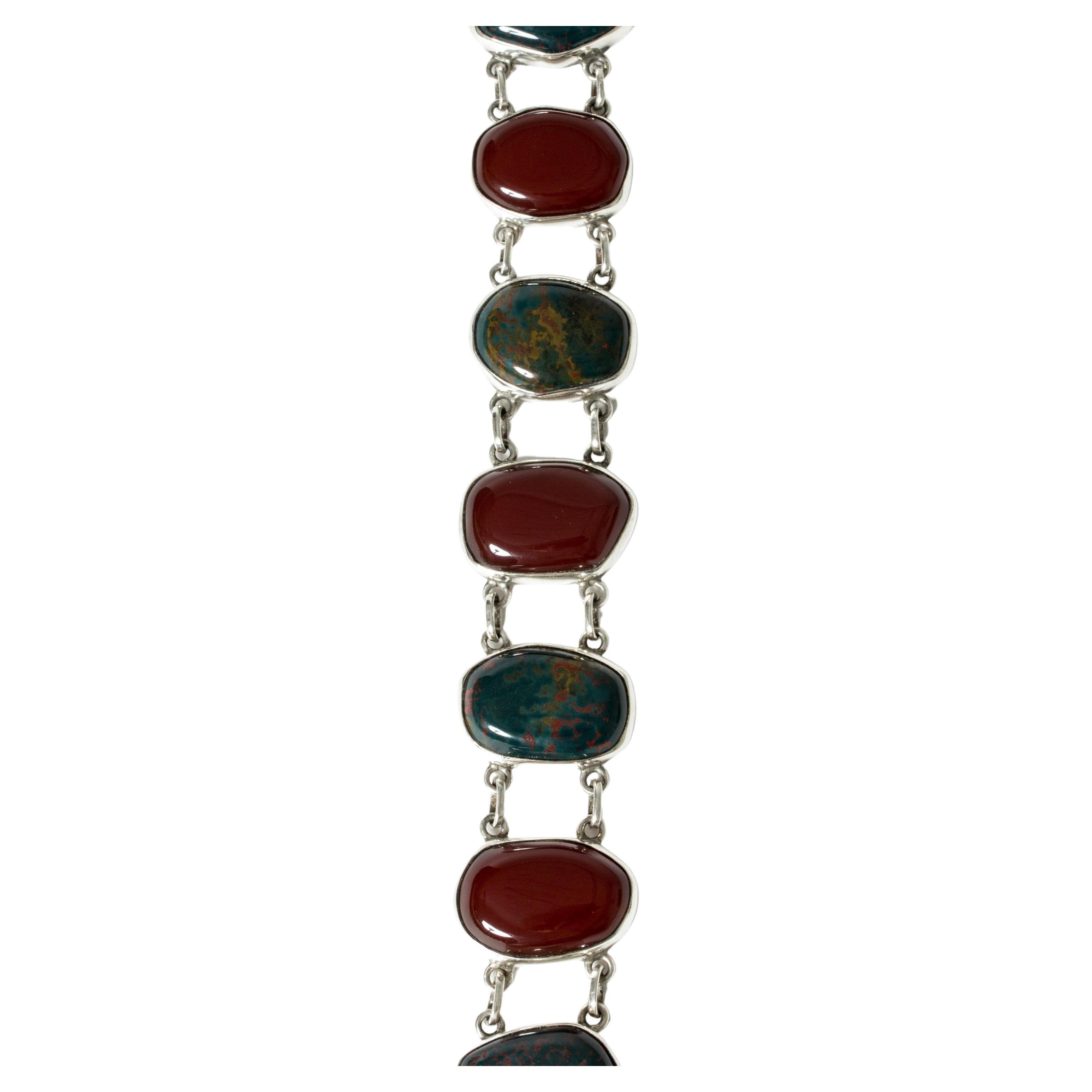 Antique Jasper Link Bracelets - 2 For Sale at 1stDibs