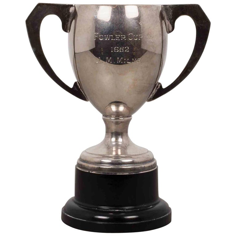 Midcentury Silver Plate Loving Cup Trophy, 1952 at 1stDibs