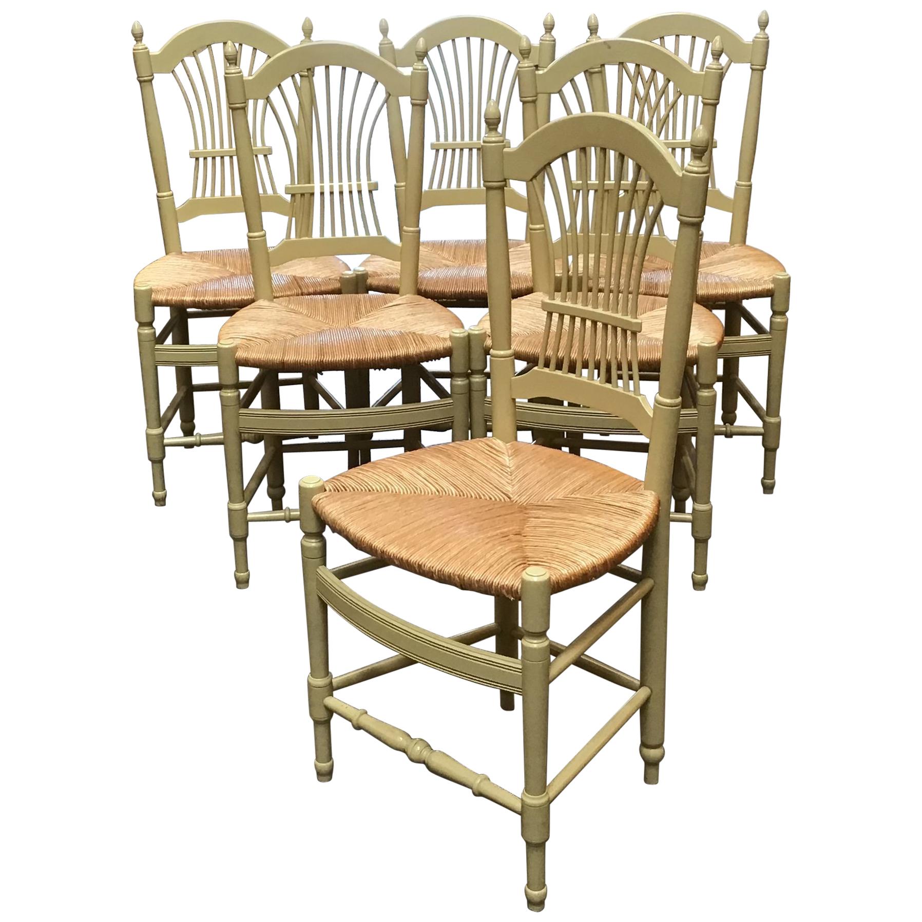 Straw Dining Room Chairs - 26 For Sale at 1stdibs
