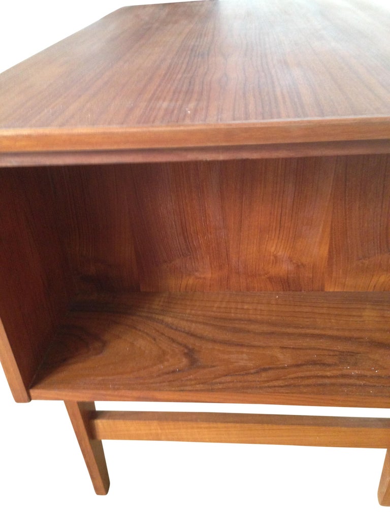 Midcentury Small Danish Teak Desk at 1stDibs