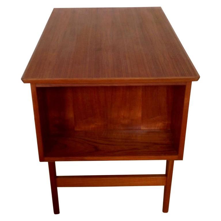 Midcentury Small Danish Teak Desk at 1stDibs
