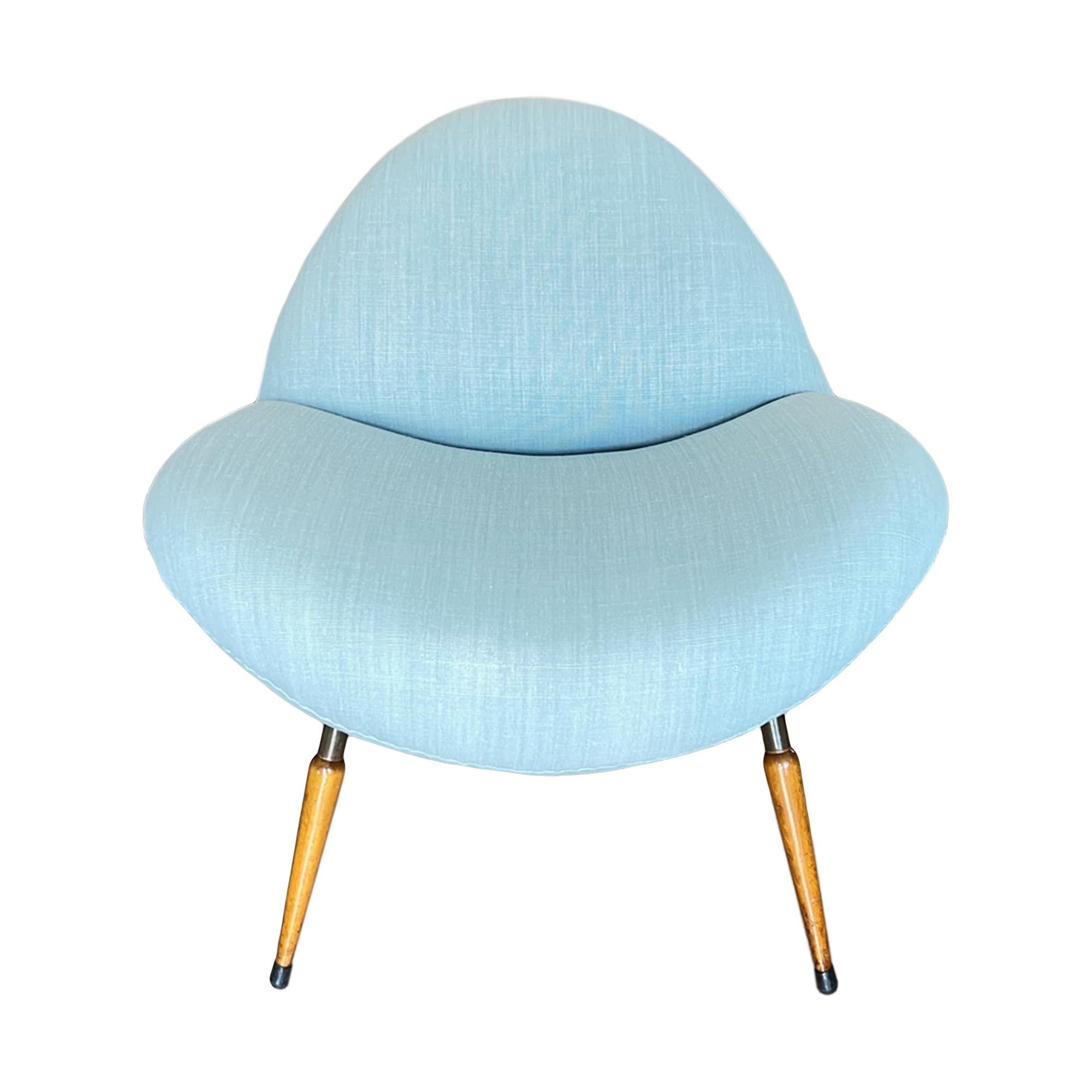 Midcentury Small Upholstered Chair by Fritz Neth at 1stDibs
