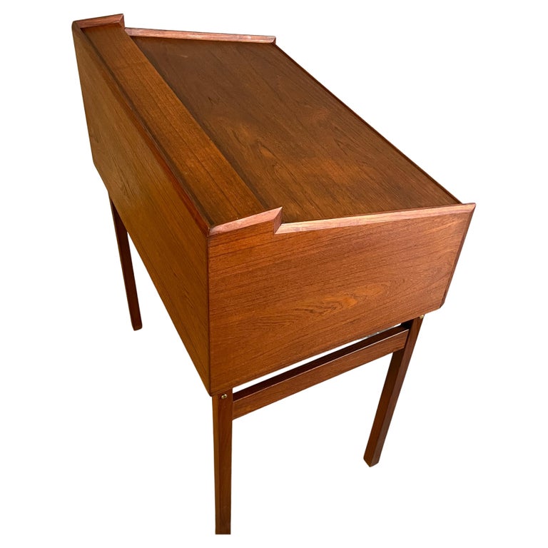 Midcentury Danish Standing Writing or Drafting Teak Desk For Sale at ...