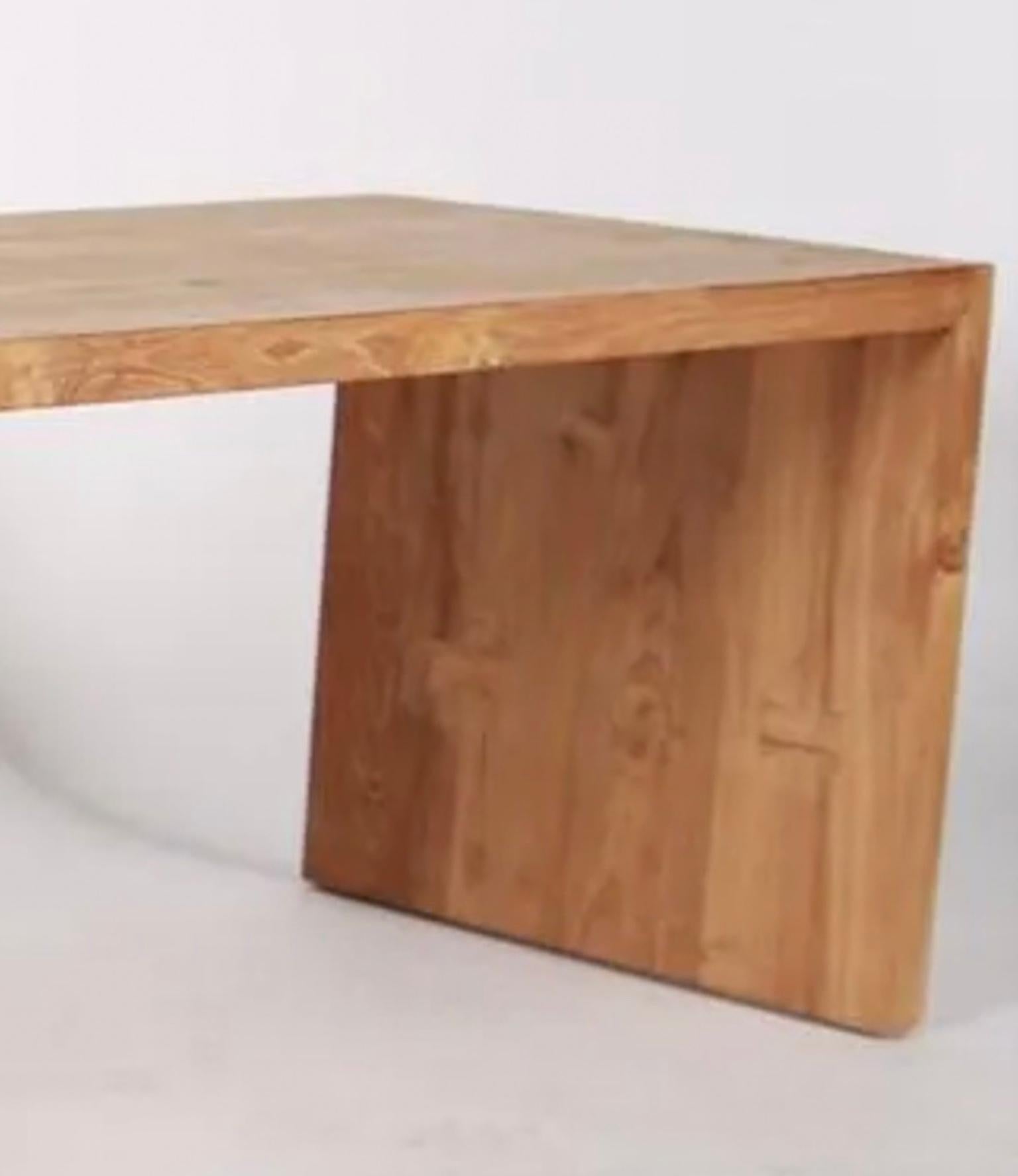 Midcentury Solid Cherry American Studio Craft Bench on 3 Legs with ...