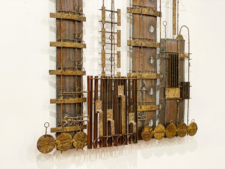 Midcentury Steampunk Peter Pepper Products Brutalist Cityscape Metal ...