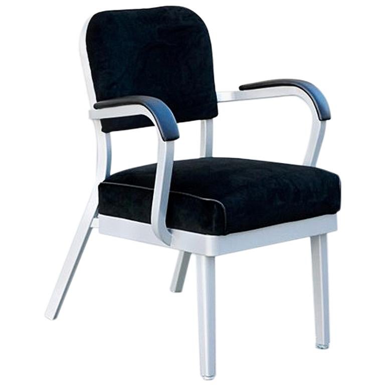 Midcentury Steel Tanker Armchair, Refinished at 1stDibs