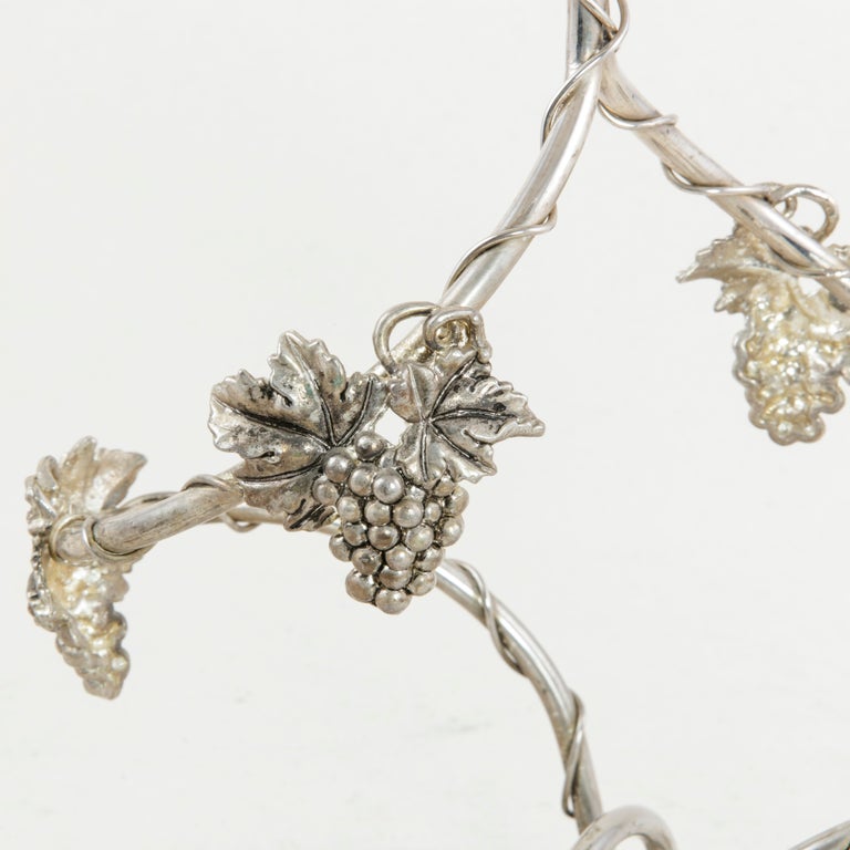 Midcentury Sterling Silver Wine Bottle Holder or Presentation Piece ...