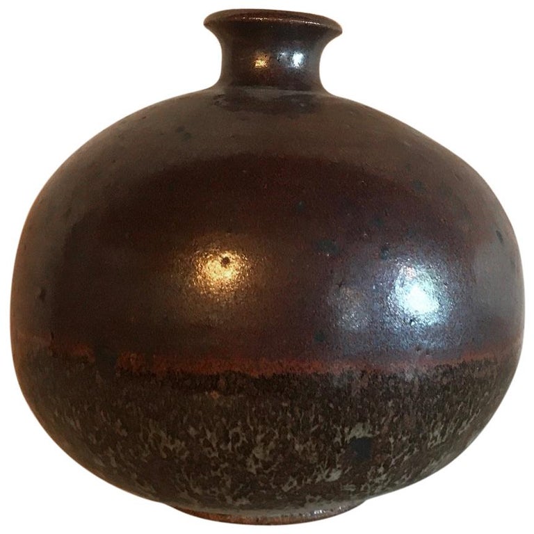 Midcentury Studio Ceramic Weed Pot Vintage Pottery Art at 1stDibs