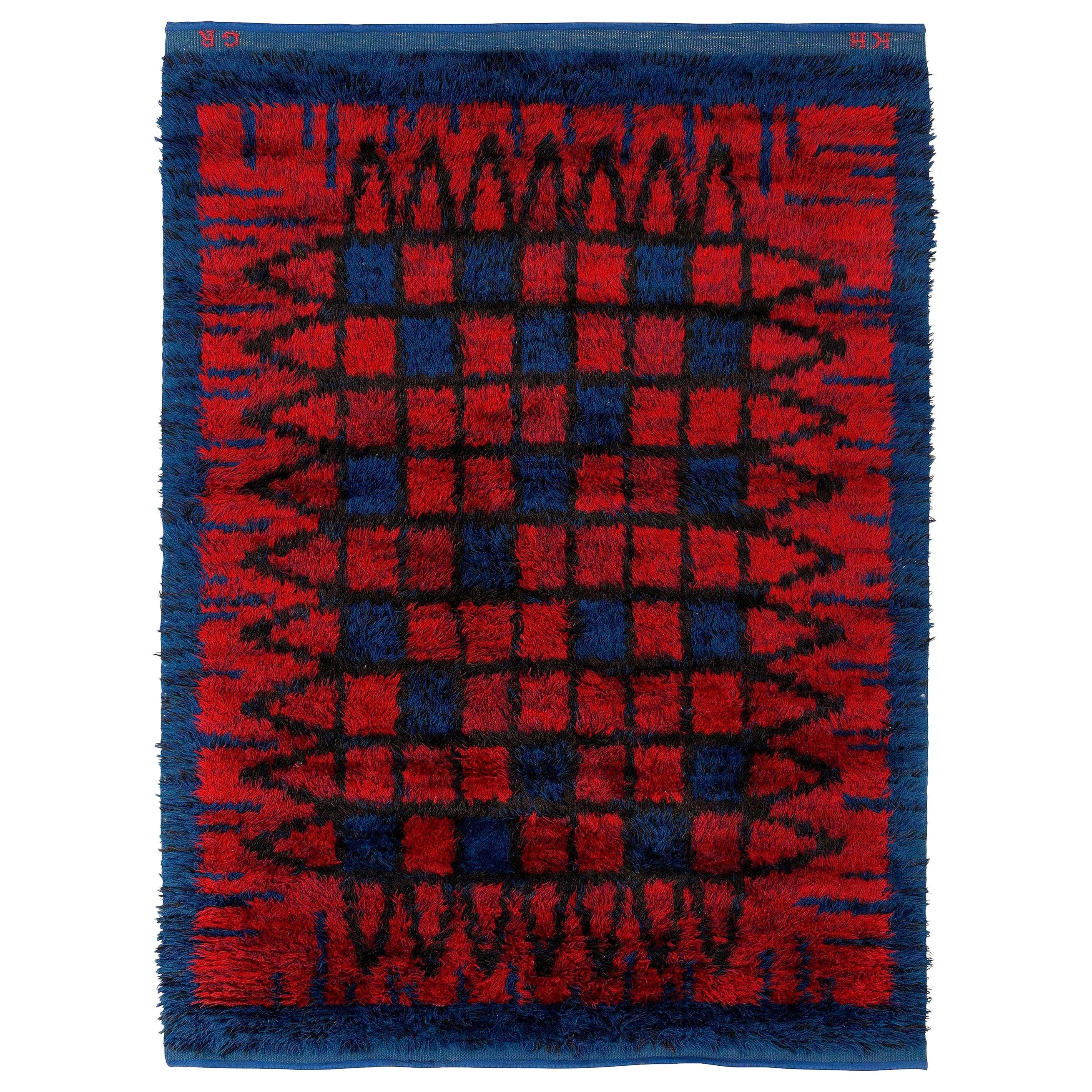 Swedish Rya Pile Rug For Sale at 1stDibs