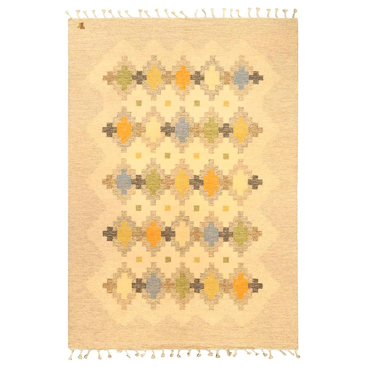 Mid-20th Century Swedish Flat Carpet For Sale at 1stDibs