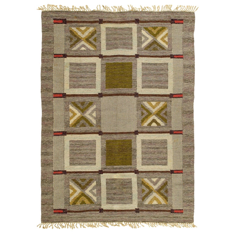 Doris Leslie Blau Collection Mid-20th century Swedish Geometric Flat ...