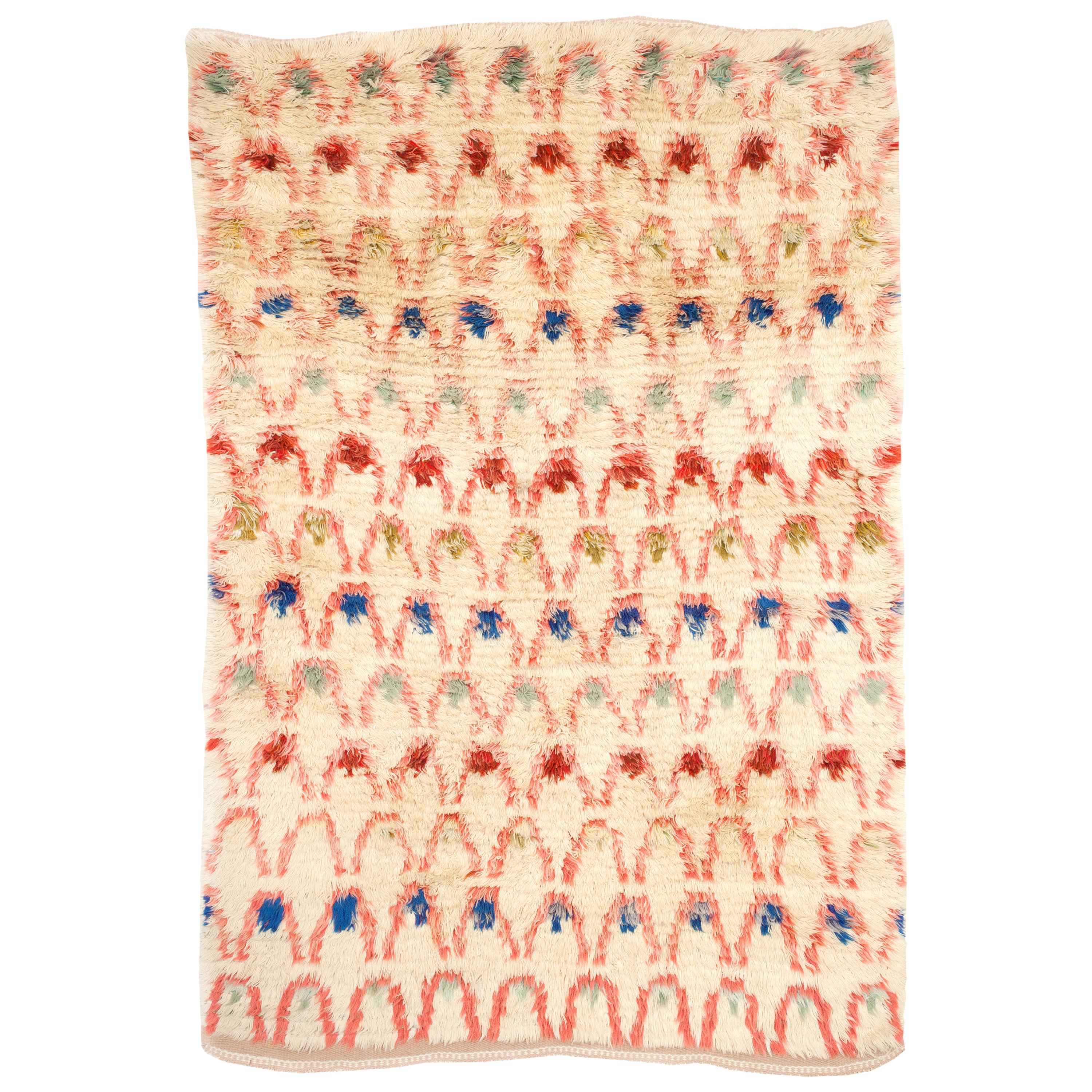 Lux 2 Apricot, Wool Cut Pile Rug For Sale at 1stDibs