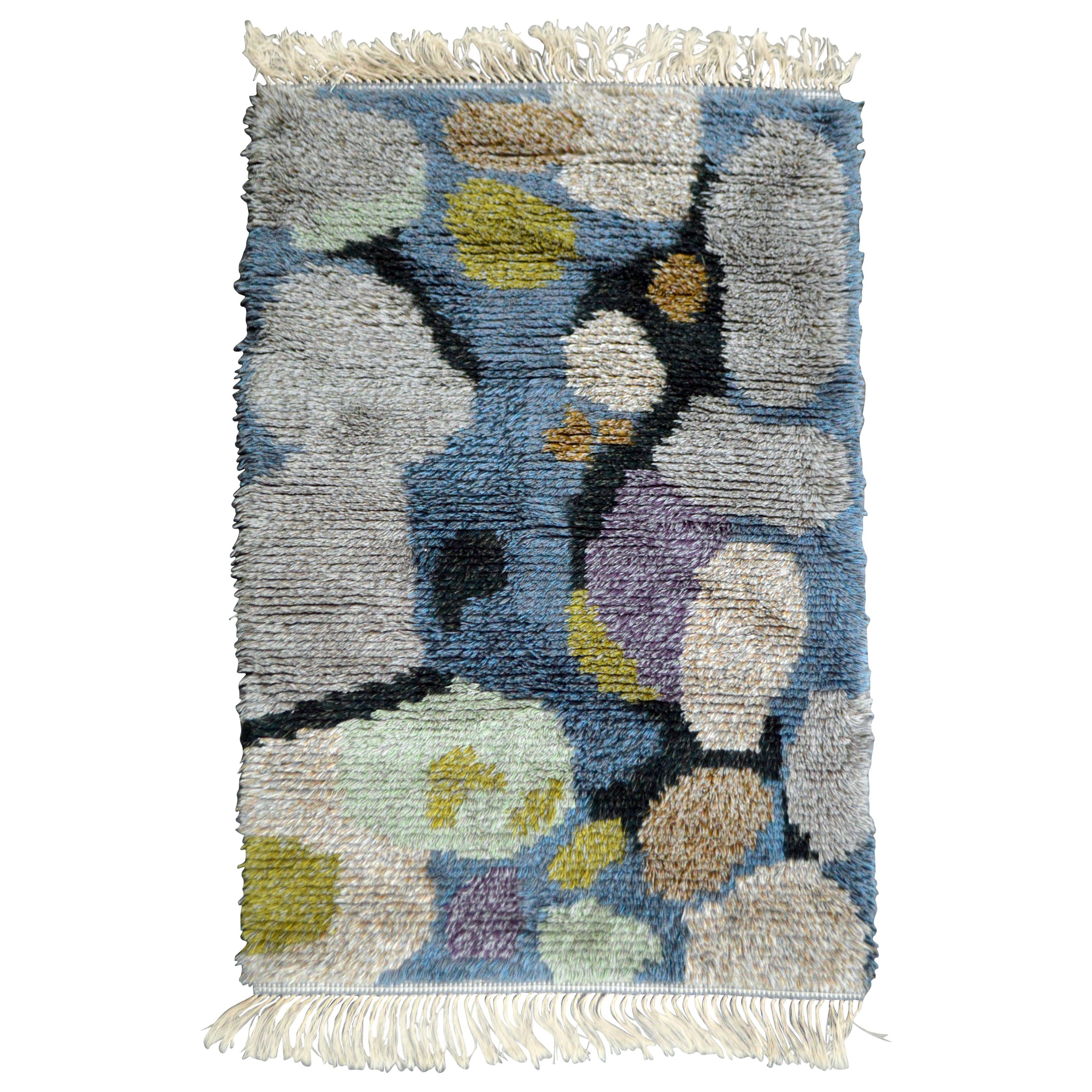 Midcentury Swedish Rya Rug at 1stDibs